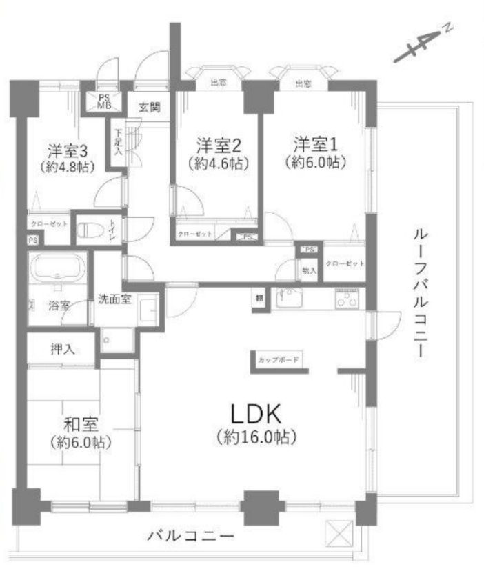 ライオンズマンション常盤平 3階【ハウスドゥ.com】中古マンションの購入情報が満載！
